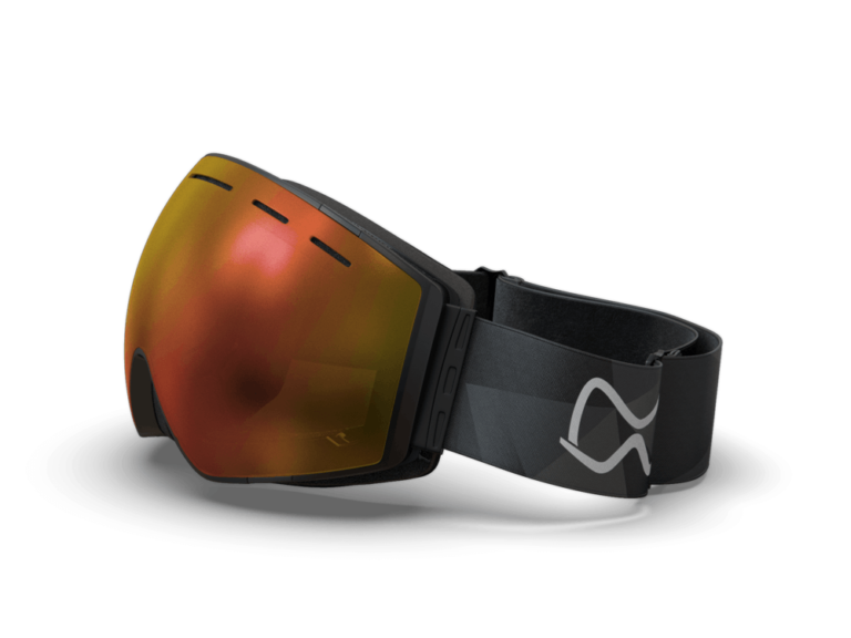 Mountain Black - Matte Reflective Orange Lava Snow Goggle | Mariener ...